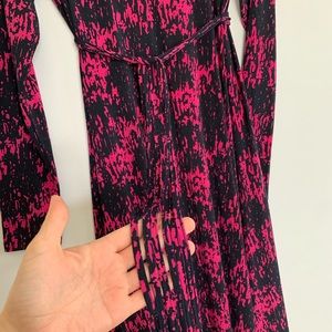 Merona | Dresses | Merona Maxi Dress Long Sleeve Tie Waist Stretchy ...